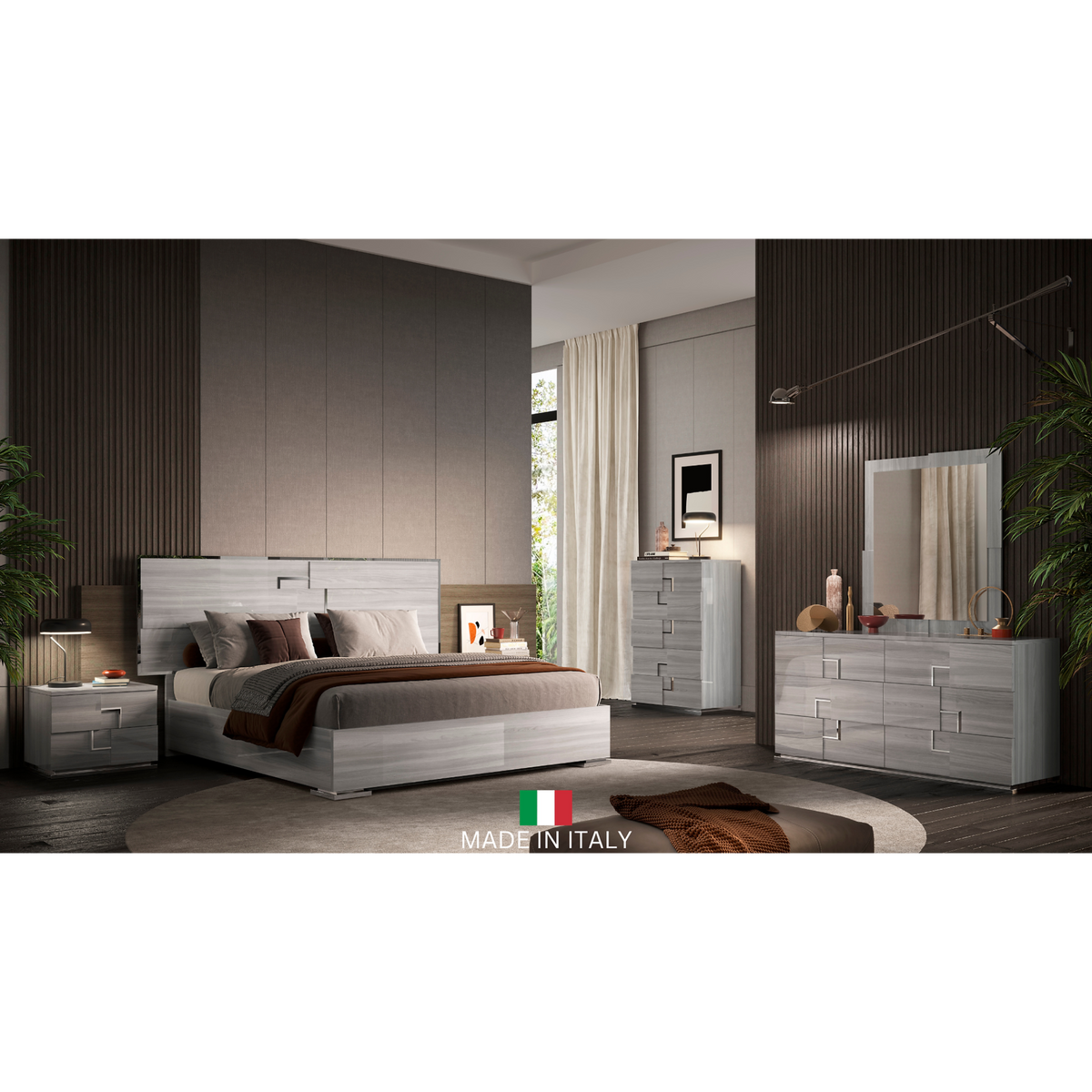 Infinity Bedroom Set (4 PCS + 2) — Gafer Furniture