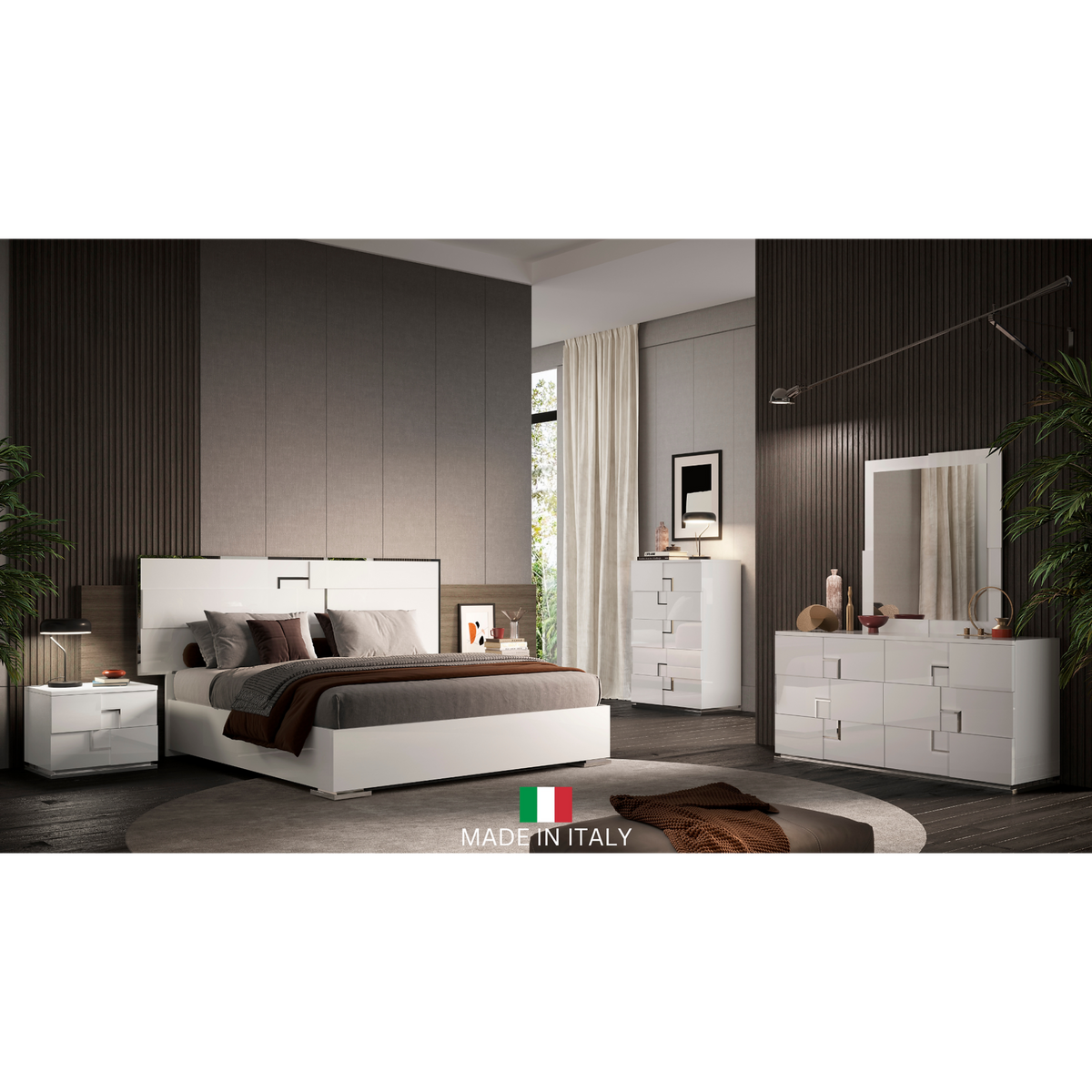 Infinity Bedroom Set (4 PCS + 2) — Gafer Furniture